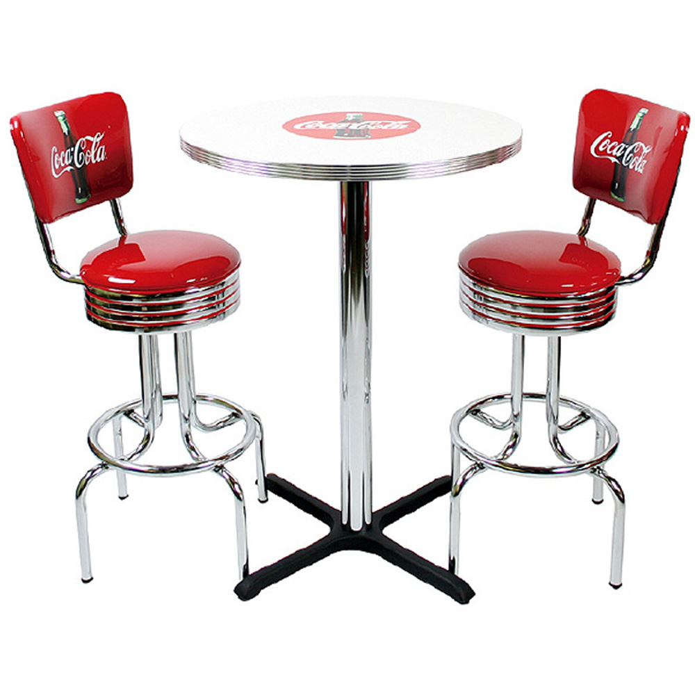 Hotsale red color with cola pattern 1950s american dining room retro ...